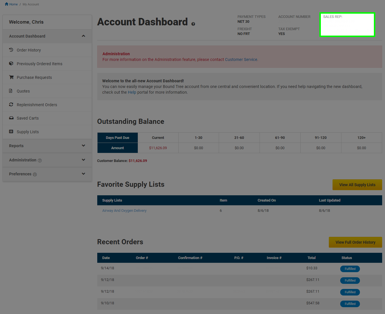 Account Management | Help | Bound Tree