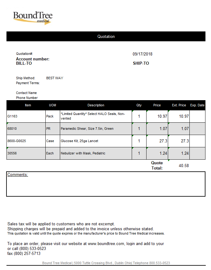 Account Management | Help | Bound Tree