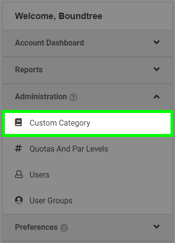 Account Customization | Help | Bound Tree