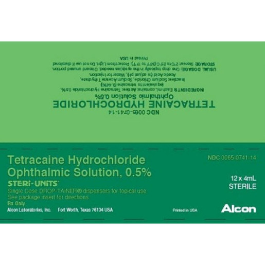 Tetracaine Hydrochloride Ophthalmic Solution 0 5 4mL DROP TAINER