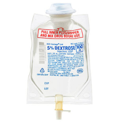 Dextrose 5%, 100mL ADD-Vantage Diluent Bag | Bound Tree