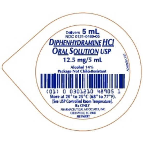 Diphenhydramine, 12.5mg/5mL, 5mL Oral Solution Cup | Bound Tree