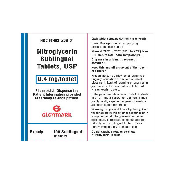 Nitroglycerin, 0.4mg, Sublingual Tablets | Bound Tree