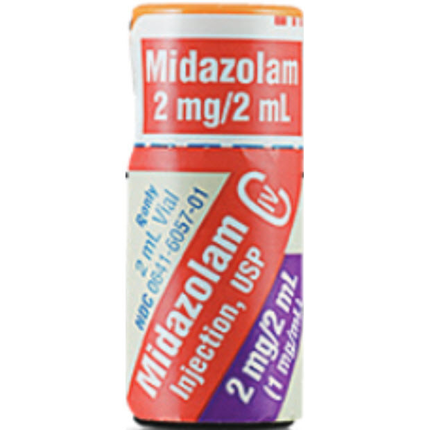 Midazolam Hydrochloride, 1mg/mL, 2mL Vial | Bound Tree
