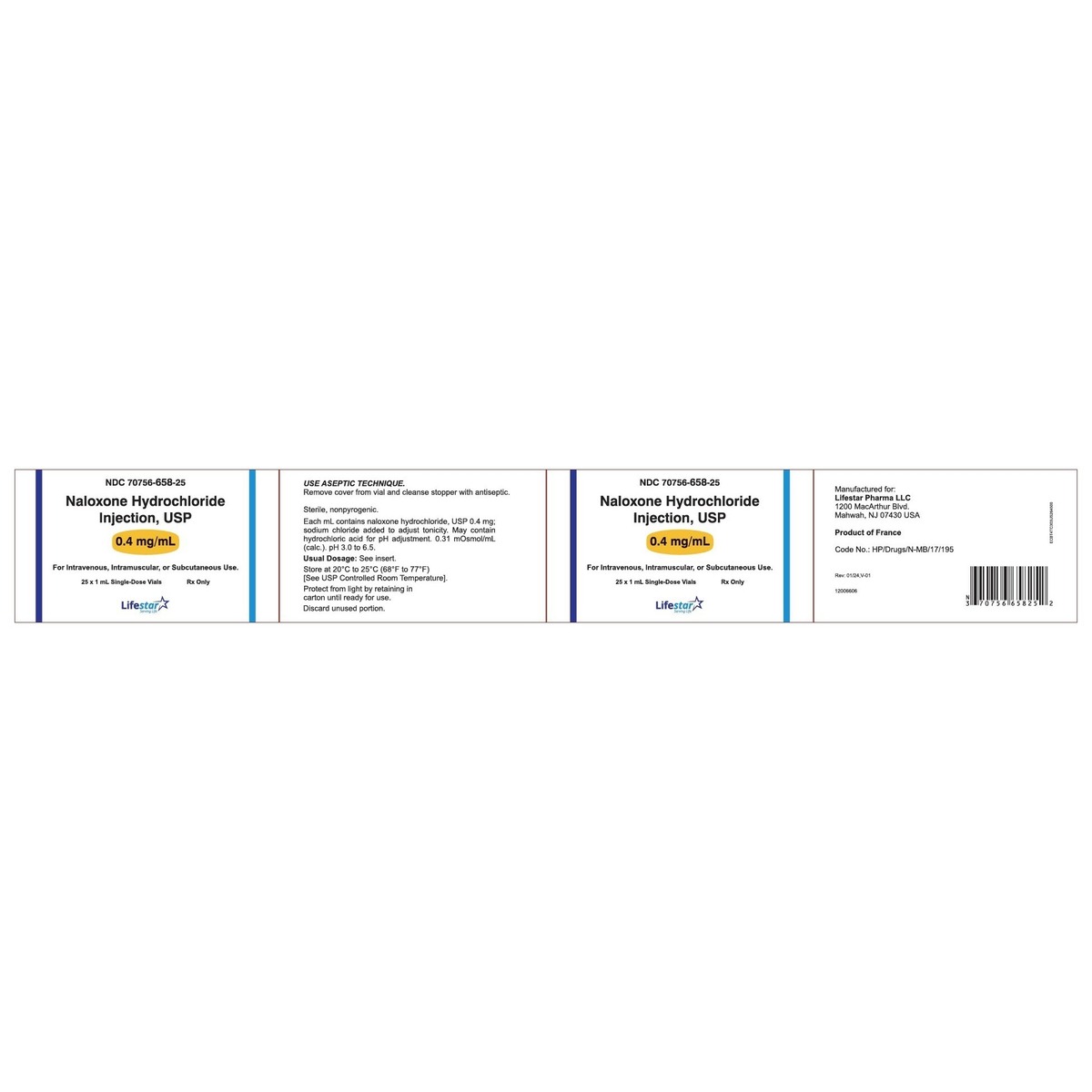 Naloxone, 0.4mg/1mL, Vial | Bound Tree