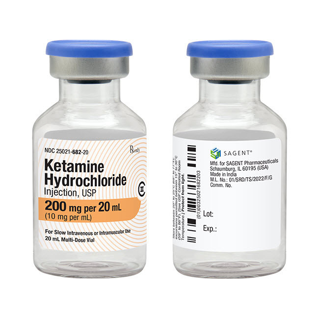 Ketamine HCL Injection, 10mg/mL, 20mL Vial | Bound Tree