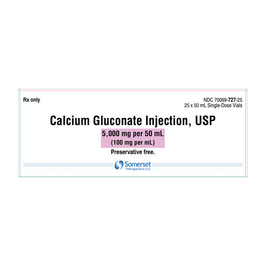 Calcium Gluconate, 10%, Vial, 5g/50mL | Bound Tree