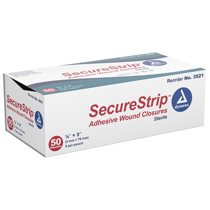 SecureStrip Wound Closure Strips, Sterile, 1/8in x 3in | Bound Tree
