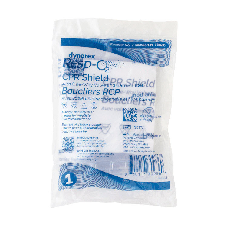 CPR Face Shield with One Way Valve | Bound Tree