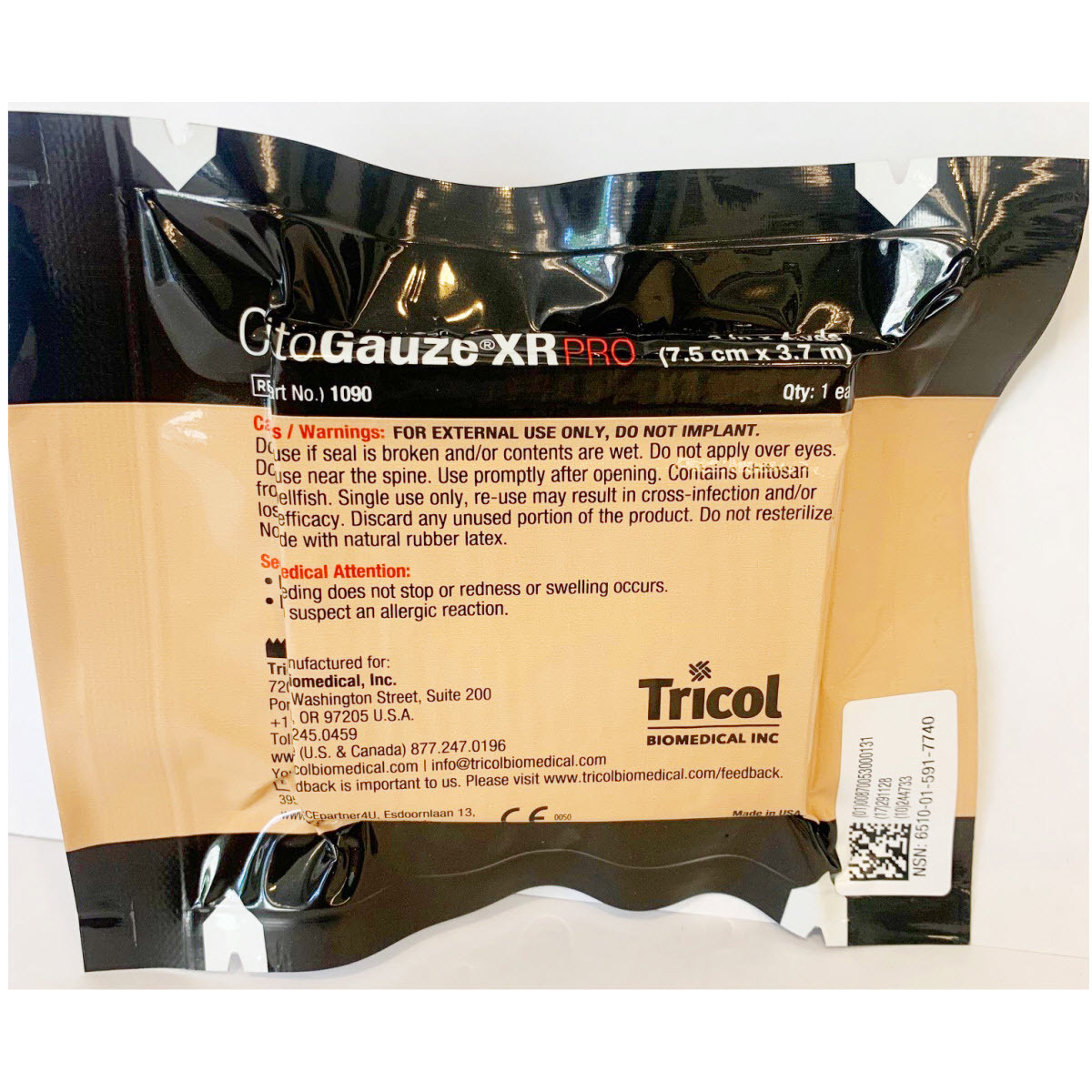 ChitoGauze XR PRO Hemostatic Dressing | Bound Tree