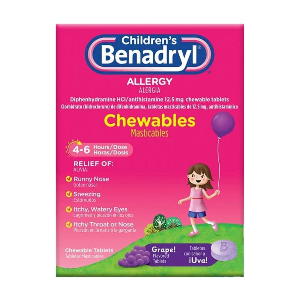 Children’s BENADRYL® Chewable Tablets, 12.5mg | Bound Tree