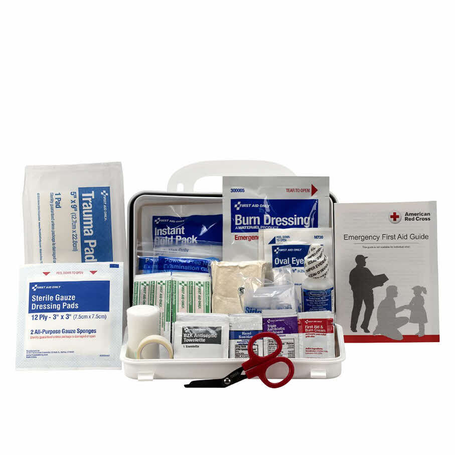 10 Person ANSI A Plastic First Aid Kit, ANSI 2021 Compliant | Bound Tree