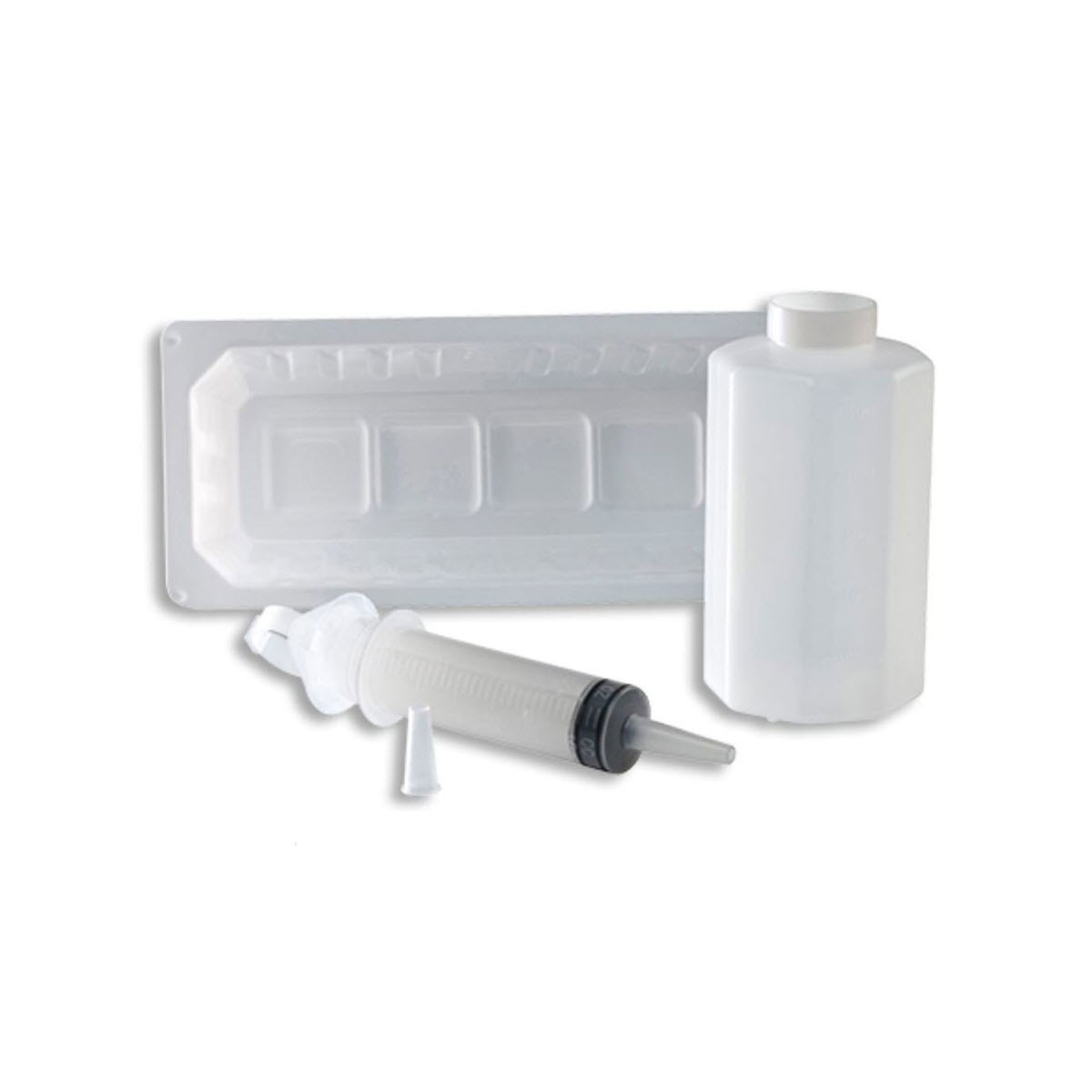 Dover™ Irrigation Tray with Piston Syringe with Lid, 60mL | Bound Tree