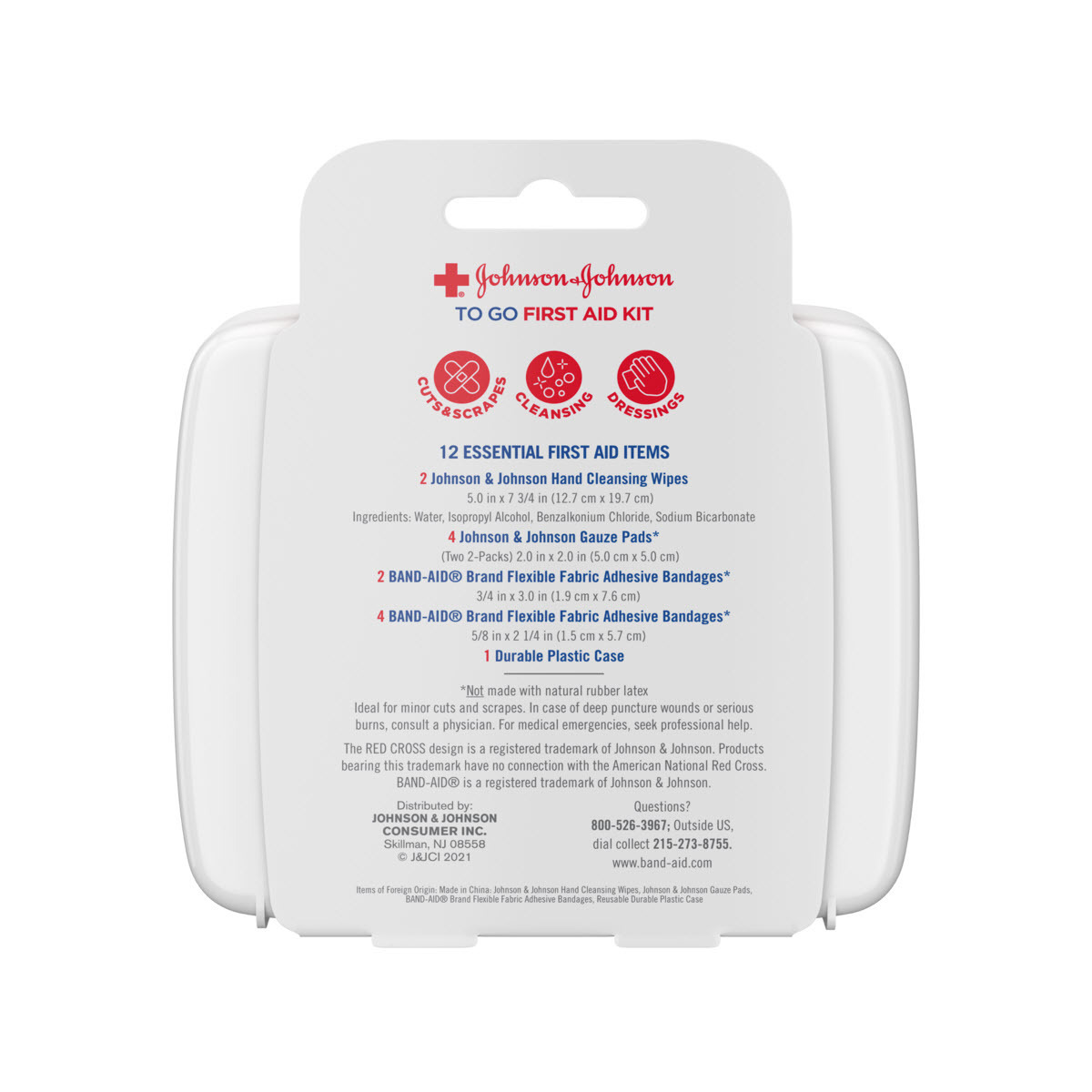 FIRST AID TO GO!® 12-Piece First Aid Kit in Hard Plastic Case | Bound Tree