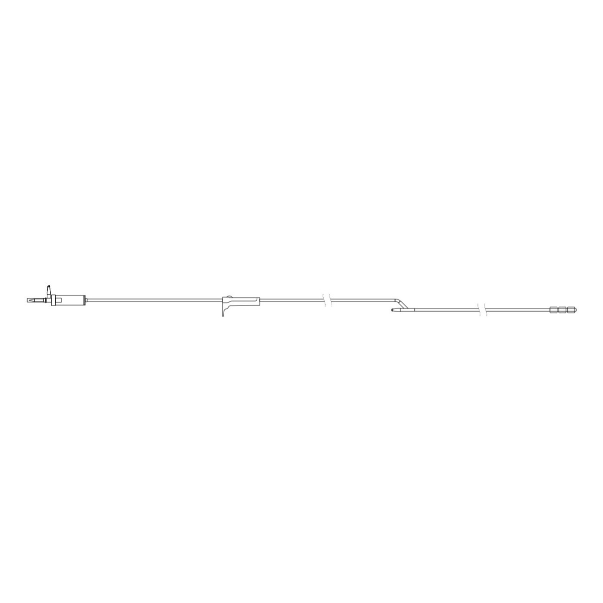 IV Administration Set, 10 Drop, (1) Needleless Y-Site, Integrated ...