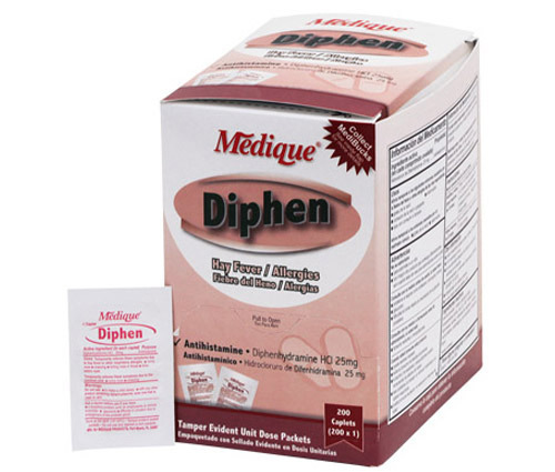 Diphen Antihistamine Capsules, 25mg, 200 Capsules | Bound Tree