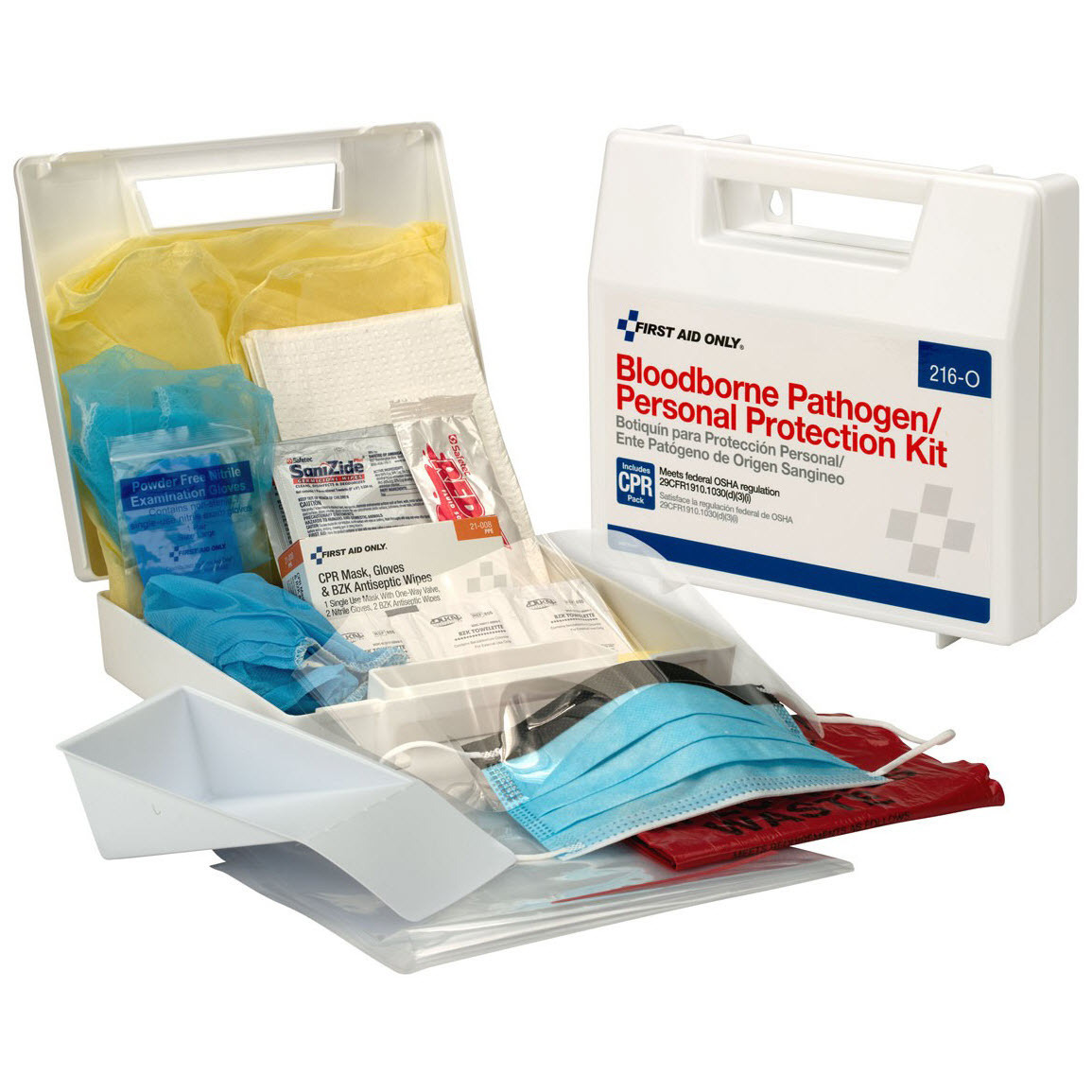 First Aid Only® Bloodborne Pathogen/Personal Protection Kit with CPR ...