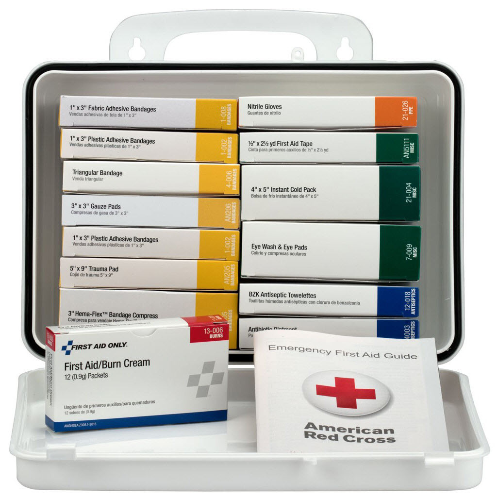 First Aid Only Unitized First Aid Kit with Gasket, ANSI, 16-unit, 94 ...