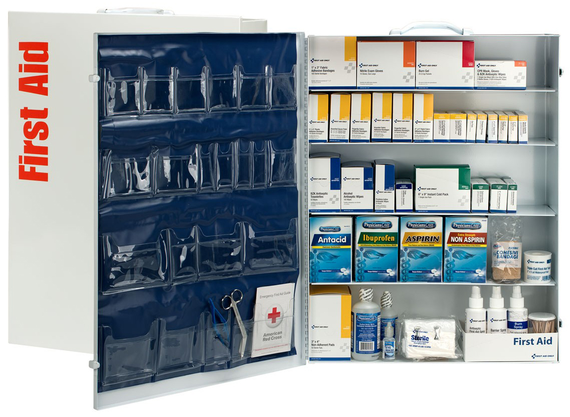 First Aid Only® Industrial First Aid Station, 5-shelf, 200-person ...