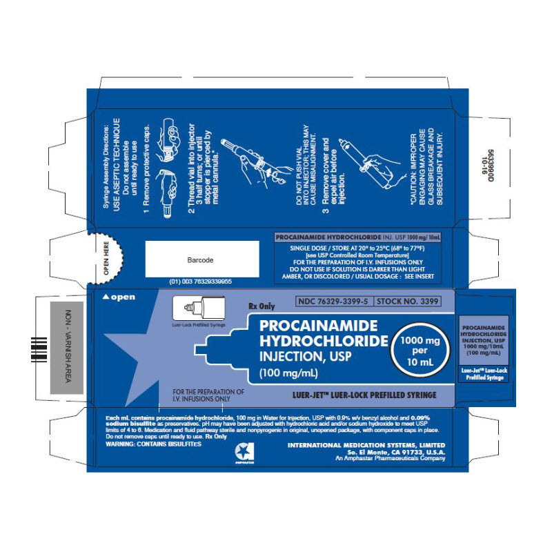 Procainamide Hydrocholoride, 1000mg/10mL, Luer Lock Prefilled Syringe ...