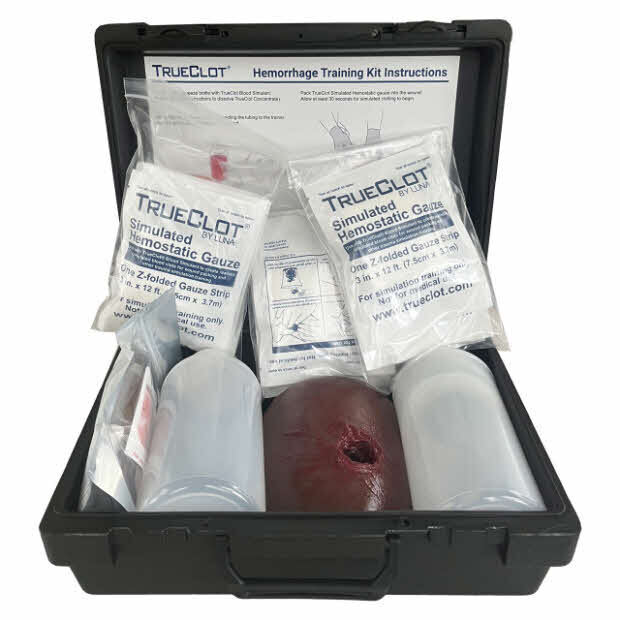 TrueClot® Wound Packing Training Kit, Gun Shot Wound, Dark Skin | Bound ...