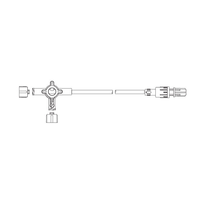 ICU Medical 3-Way Hi-Flo™ Stopcock IV Extension Set, 22in | Bound Tree
