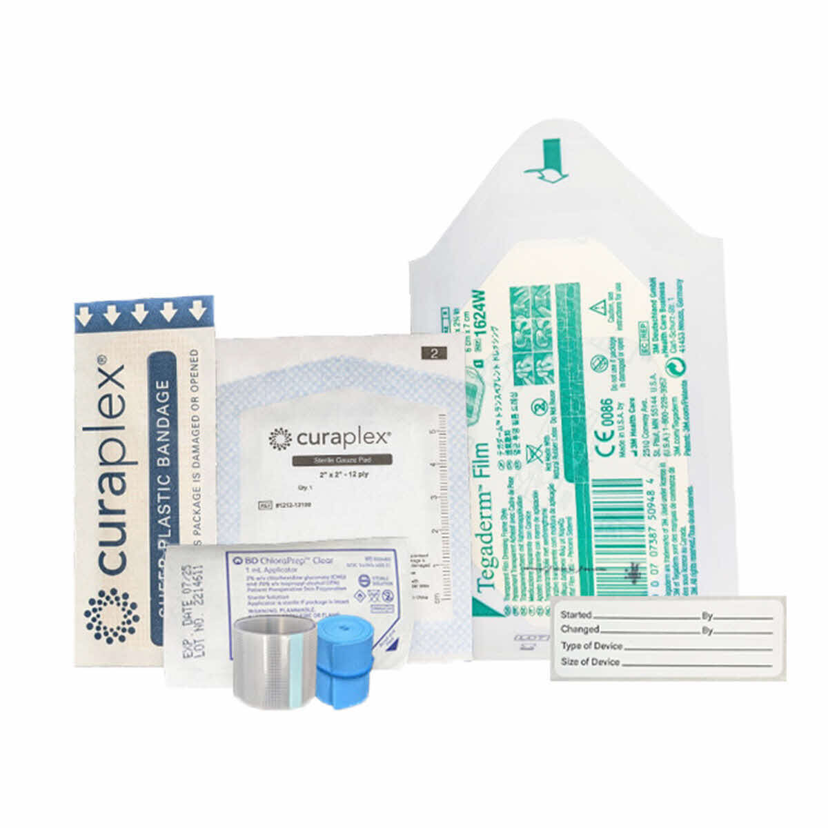 Curaplex® IV Start Kit With Tegaderm™, Chloraprep, No Flush | Bound Tree