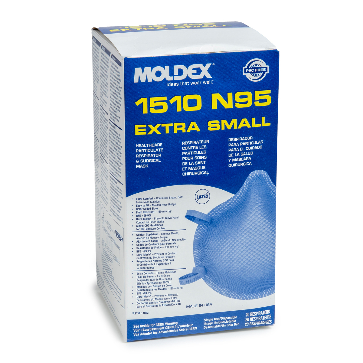 Moldex N95 Disposable Healthcare Particulate Respirator & Surgical Mask ...