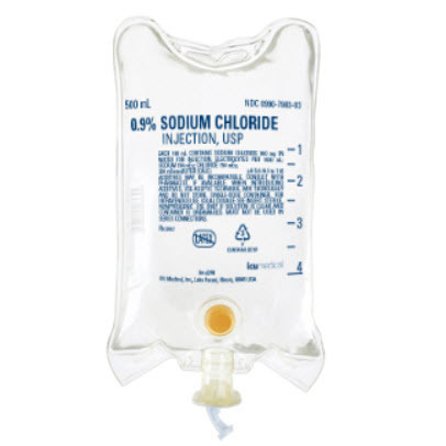 Sodium Chloride 0.9%, 500mL Bag | Bound Tree