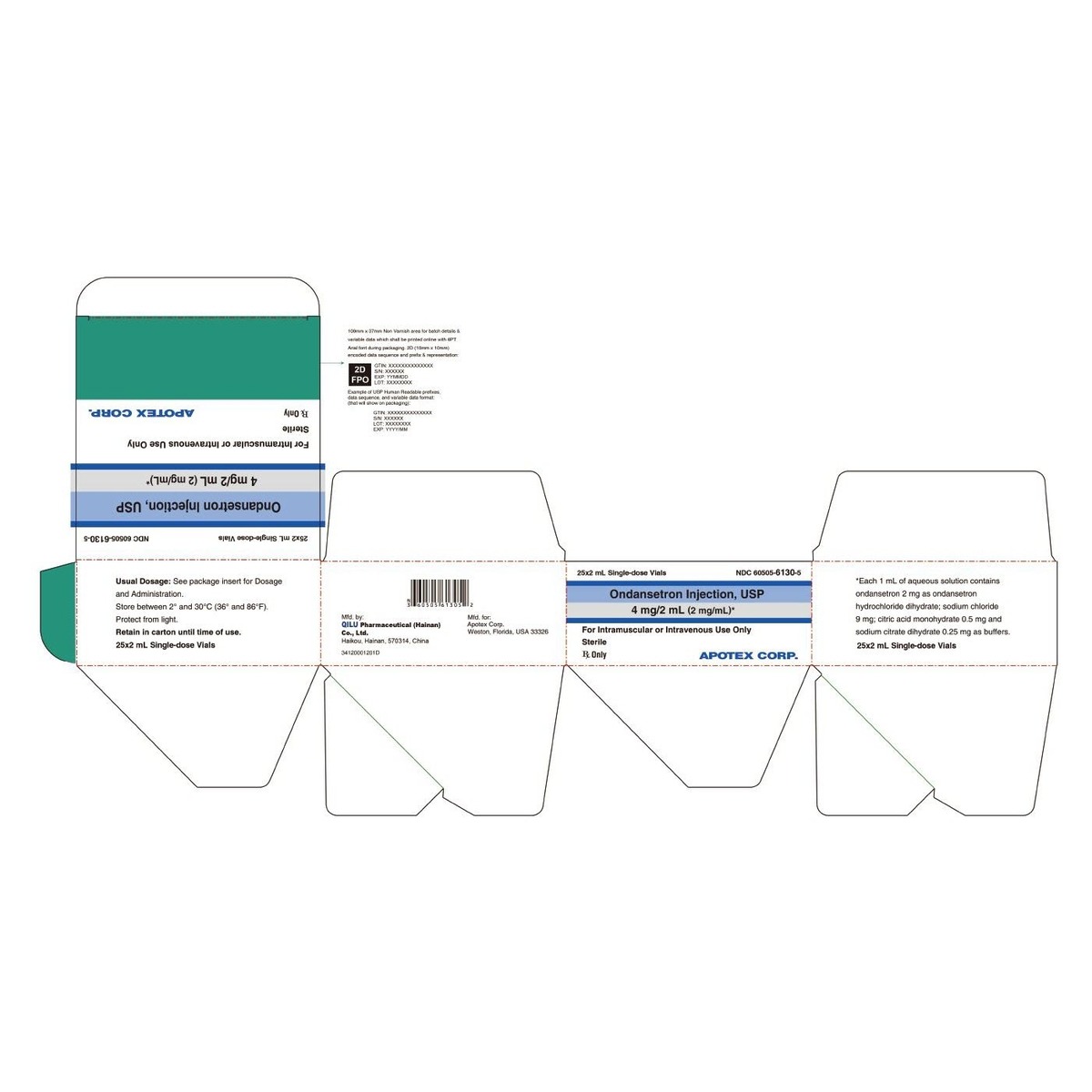 Ondansetron, 4mg/2mL, Vial | Bound Tree