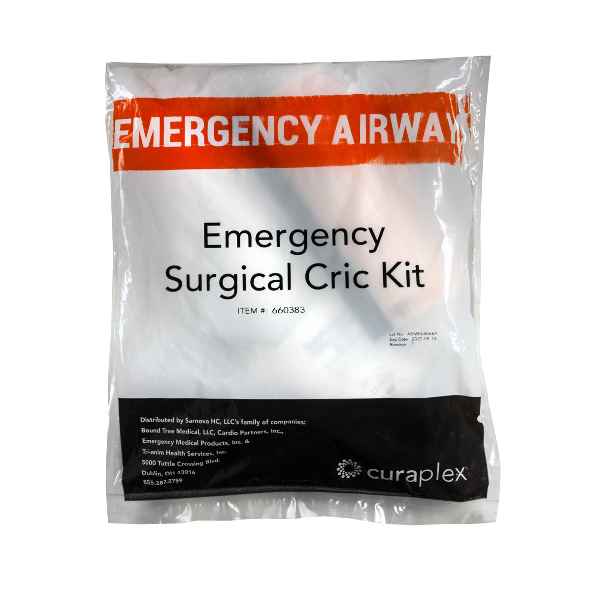 Curaplex® Emergency Surgical Cricothyrotomy Kit | Bound Tree