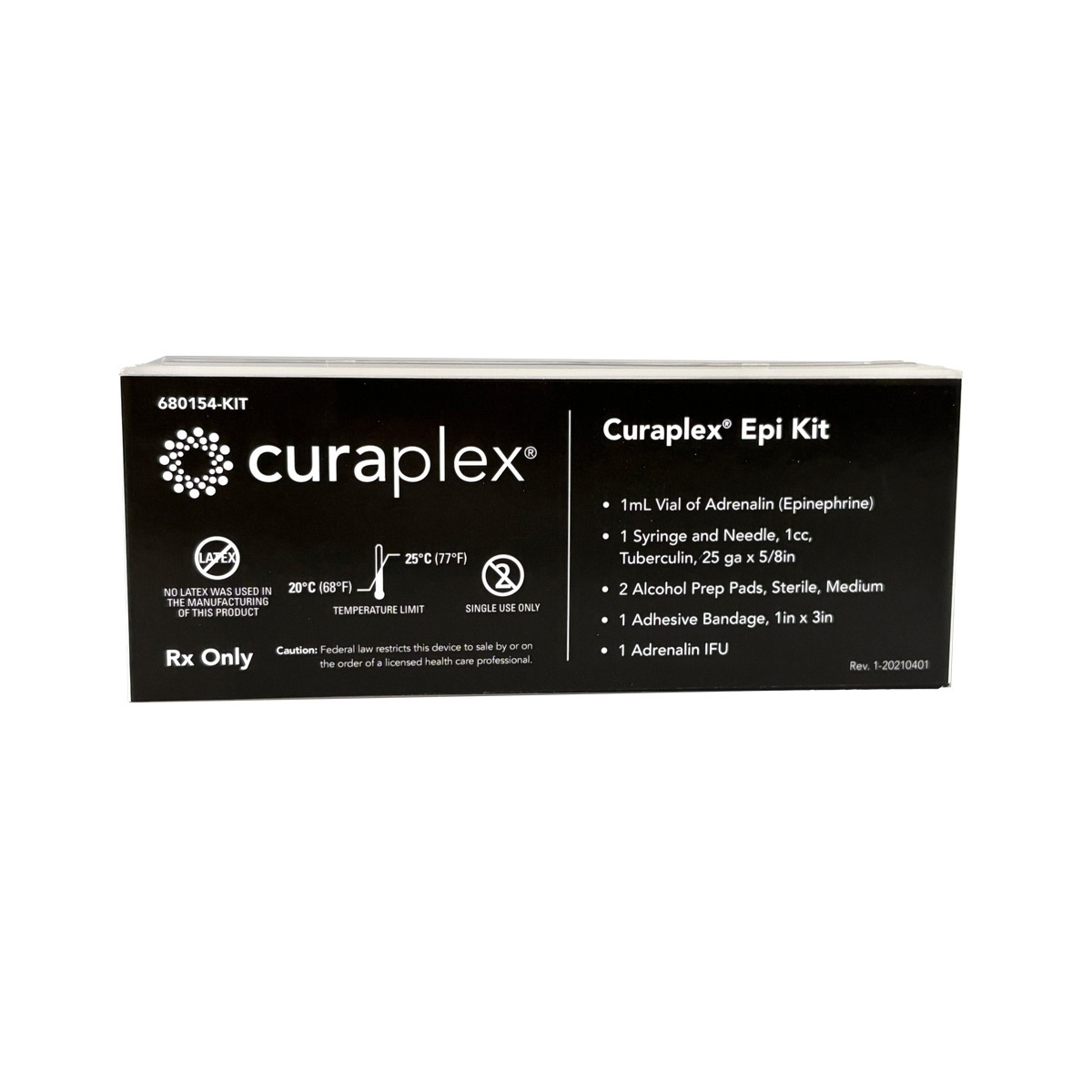 Curaplex® Epi Kit, 1CC Syringe with 25Ga x 5/8in Needle | Bound Tree