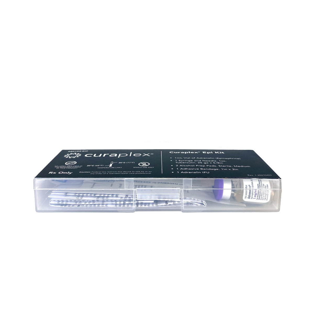 Curaplex® Epi Kit, 1CC Syringe with 25Ga x 5/8in Needle | Bound Tree