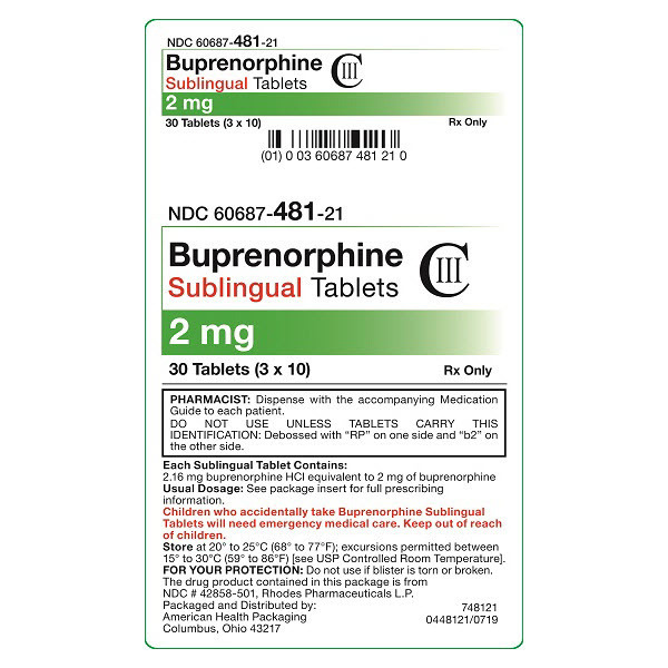 Buprenorphine 2mg Tabs | Bound Tree