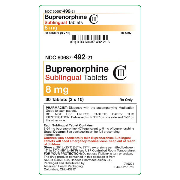 Buprenorphine 8mg Tabs | Bound Tree