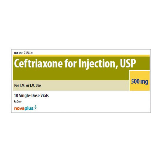 Ceftriaxone for Injection, 500mg Vial | Bound Tree