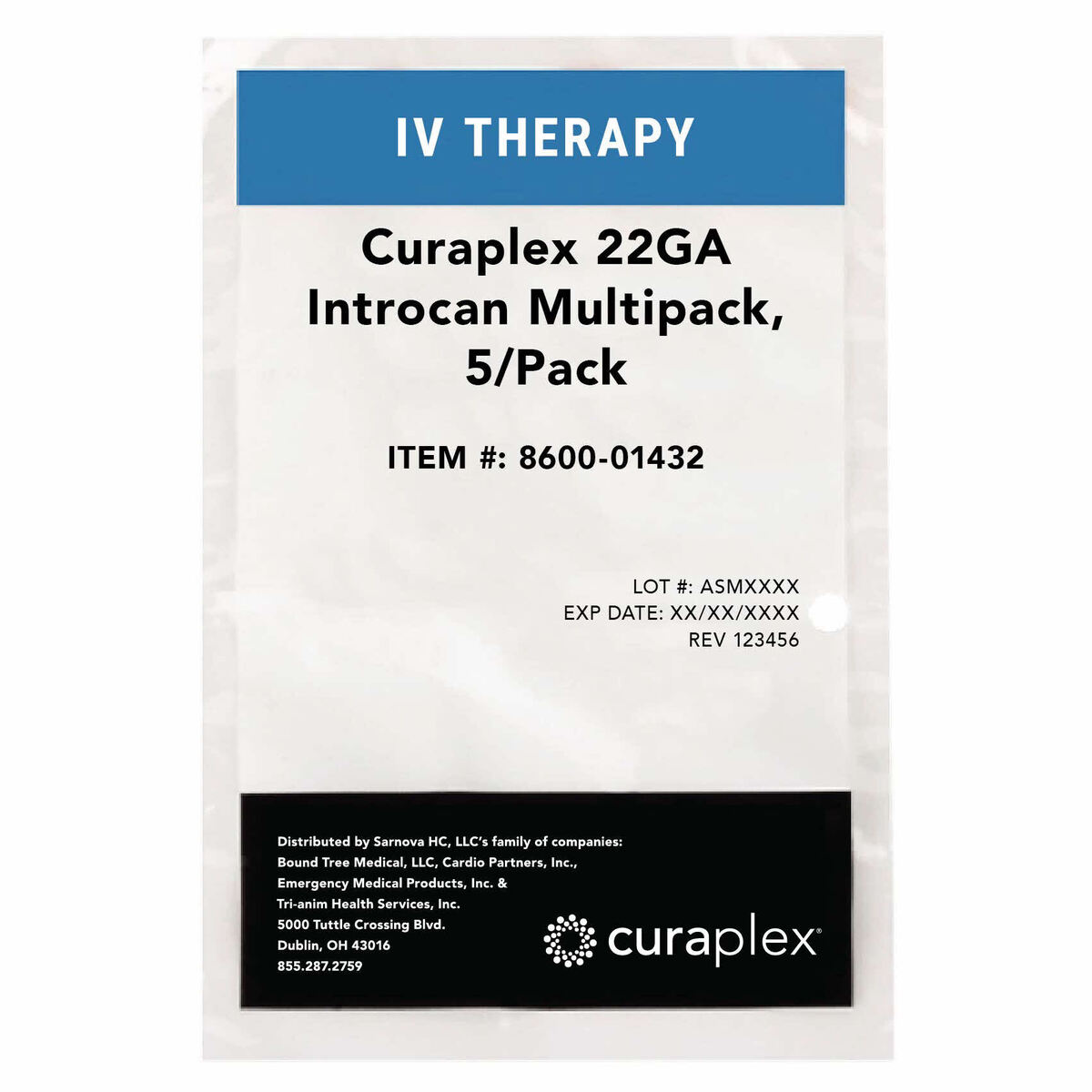 Curaplex® 22ga Introcan Multipack, 5/PK | Bound Tree