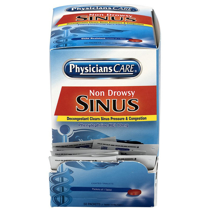 First Aid Only® PhysiciansCare® Non-drowsy Sinus Decongestant ...