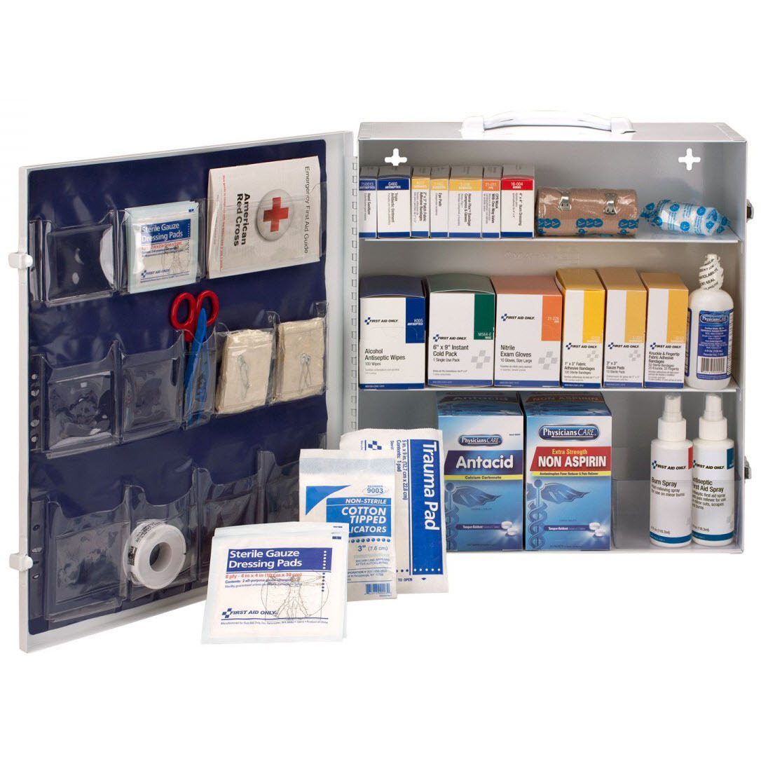 First Aid Only® ANSI A+ First Aid Cabinet, Metal, 100 Person | Bound Tree