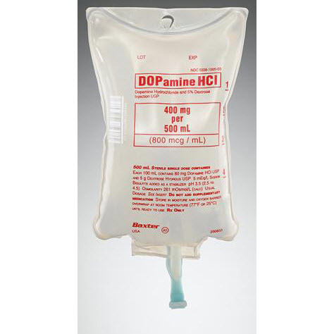 Baxter Premixed Medication IVs in VIAFLEX Bag with Dopamine HCL in 5% Dextrose | Bound Tree
