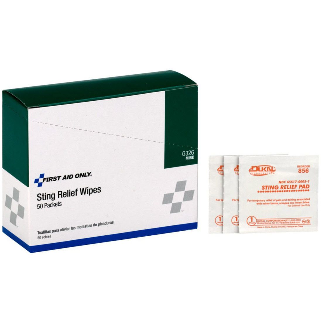 First Aid Only® Insect Sting Relief Wipes | Bound Tree