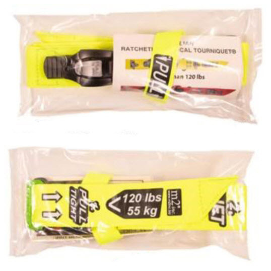m2® Ratcheting Medical Tourniquet® (RMT), Pediatric/Geriatric, Yellow ...