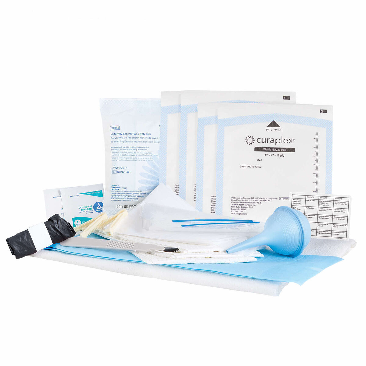 Curaplex® OB Kit Sealed Standard with APGAR | Bound Tree