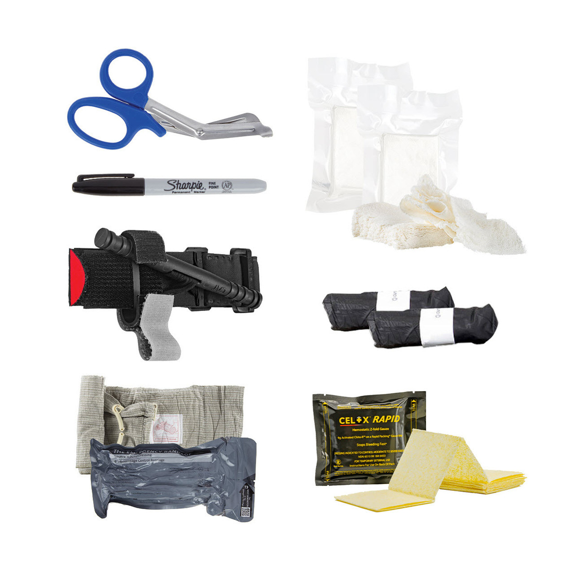 Curaplex® Stop the Bleed®, Basic Kit (C-A-T ®, Celox™) | Bound Tree