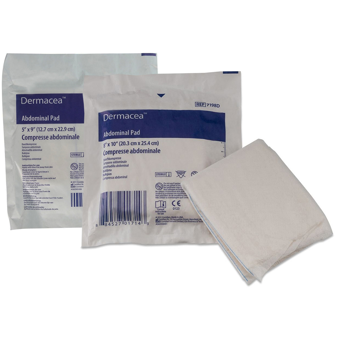 Dermacea™ Abdominal Pads, Non-Sterile, Bulk | Bound Tree