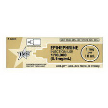 Epinephrine 0.1mg/mL (1:10,000), 10mL Luer-Jet™ Prefilled Syringe ...