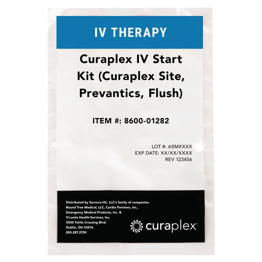 Curaplex® IV Start Kit With Tegaderm™, Prevantics®, No Flush | Bound Tree