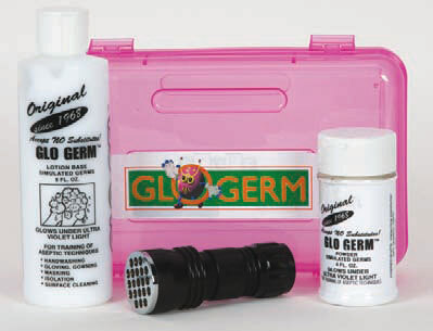 Hand Washing Training Kits Glo Germ Mini Kit Lotion Based Simulated