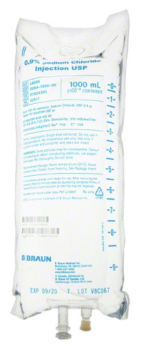 Baxter IV Solutions in VIAFLEX Bag with 0.9% Sodium Chloride Injection ...